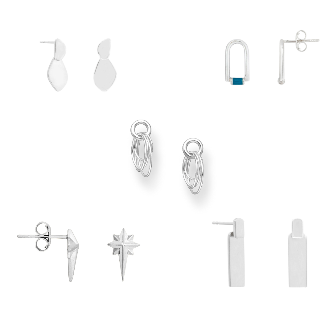 Weekday Silver Studs – Vurchoo Ethical Jewellery